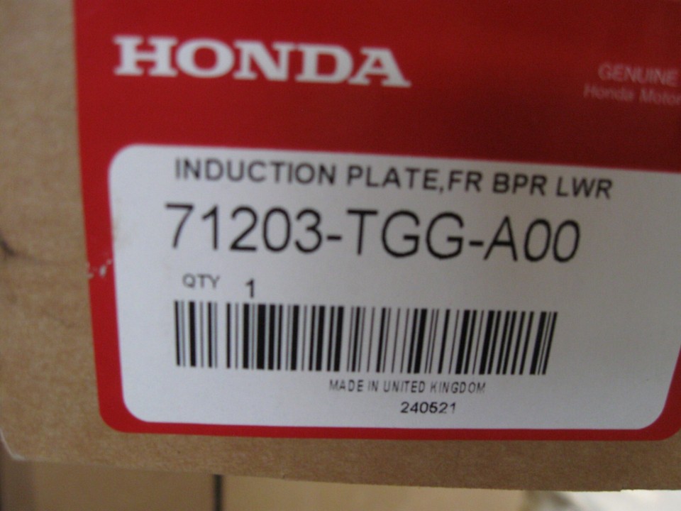 Honda 71203-TGG-A00 Lower Front Bumper Induction Plate for 2017-2020 ...