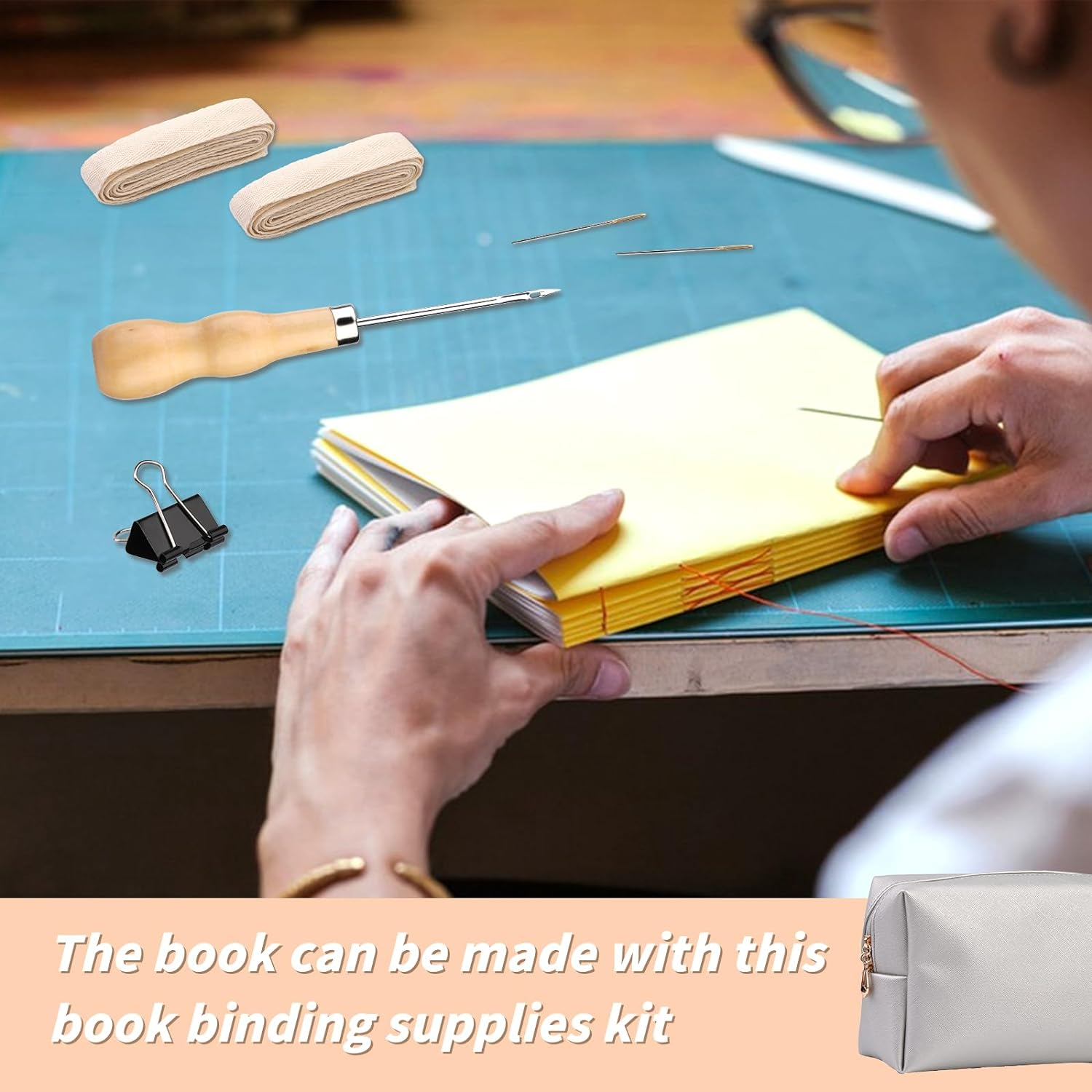 49 Pcs Hand Bookbinding Tools Bookbinding Kits for Beginners ...