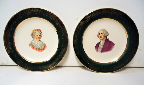 Capitol souvenir George and Martha Washington plates 7" CAPSCO | eBay