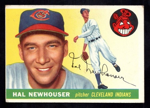 1955 Topps Baseball Card #24 Hal Newhouser HOF Cleveland Indians EX *d ...