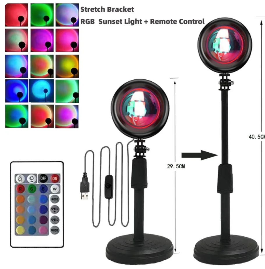 Sunset Projector Lamp Rainbow Atmosphere Night Light Sunset Light 40 ...