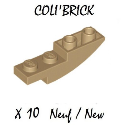 Lego 13547 - 10x slope curved 4x1 inverted - Dark tan / B. foncé -NEUF ...