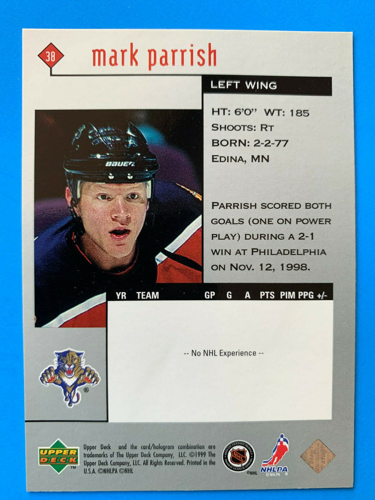 1998-99 Upper Deck Black Diamond - #38 Mark Parrish (RC) for sale ...