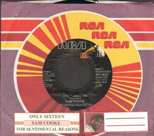 Cooke, Sam - Only Sixteen RCA 0567 Reissue Vinyl 45 rpm Record | eBay