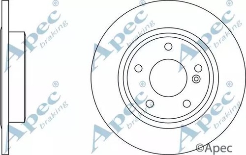 Brake Disc Pair Coated Solid Rear APEC DSK2992 Replaces 2464230012 ...