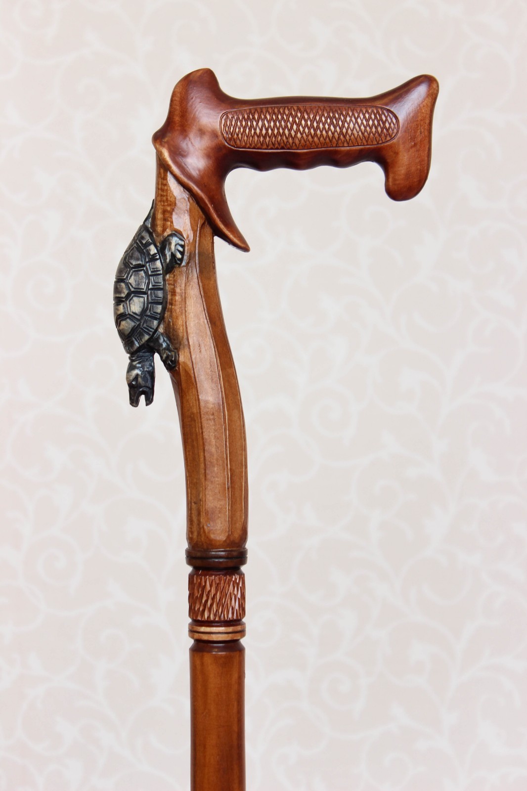 Walking stick cane Turtle Wooden carved cane Hiking sticks | eBay