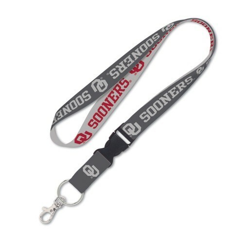 Oklahoma Sooners NCAA Lanyard Clip Neck Tag Keychain for ID Keys Ticket ...