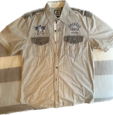 affliction shirt short sleeve button up xl | eBay