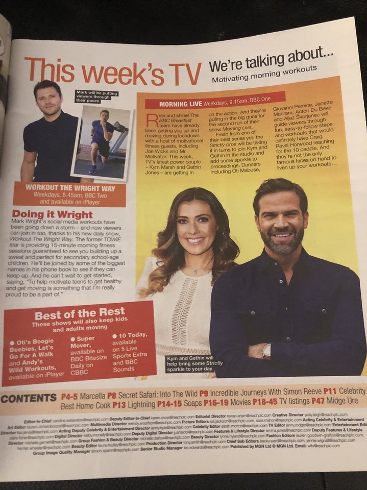 STAR TV JANUARY 2021 ANNA FRIEL MIDGE URE ZOE LYONS SIMON REEVE | eBay
