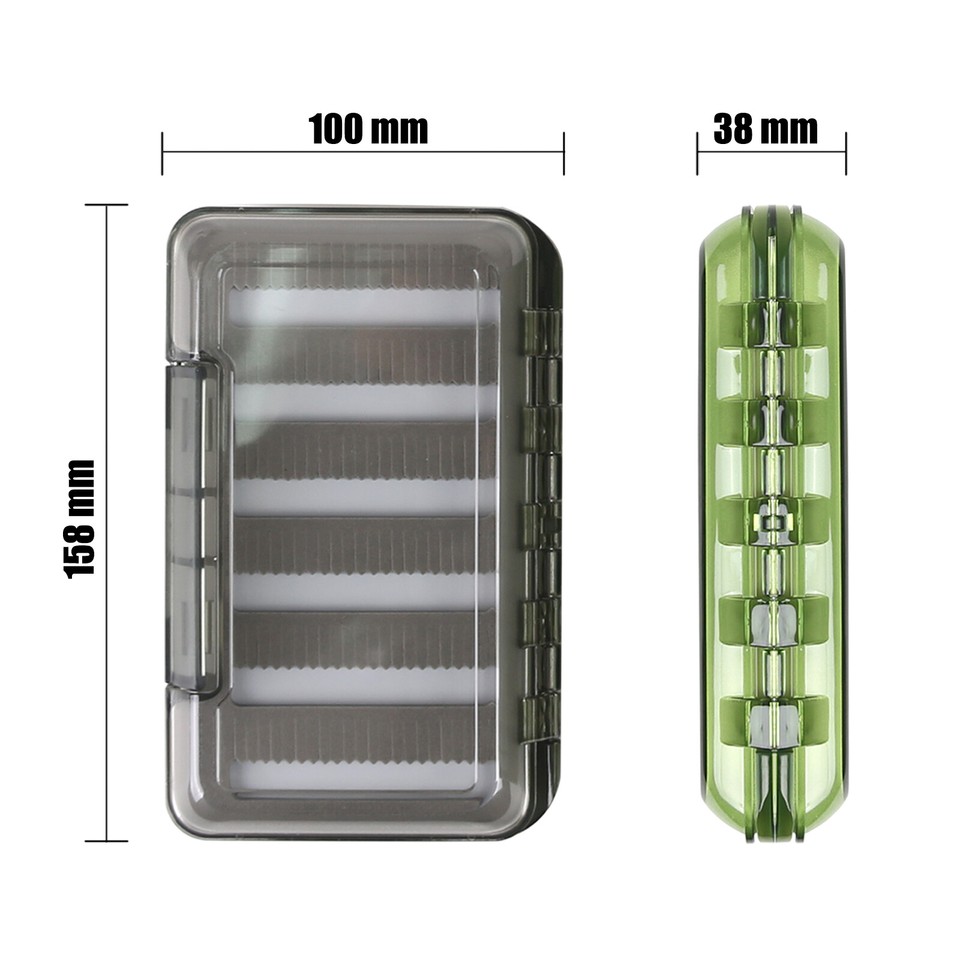 Maxcatch Fly Fishing Box Waterproof Tackle Box Micro-Slit/Easygrip Foam ...