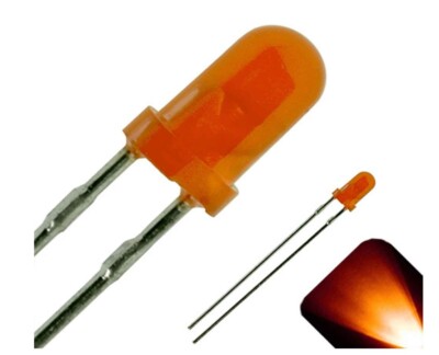 10 LED Diode 3mm Couleur Orange Lumière Diffusée Circuit Électronique ...