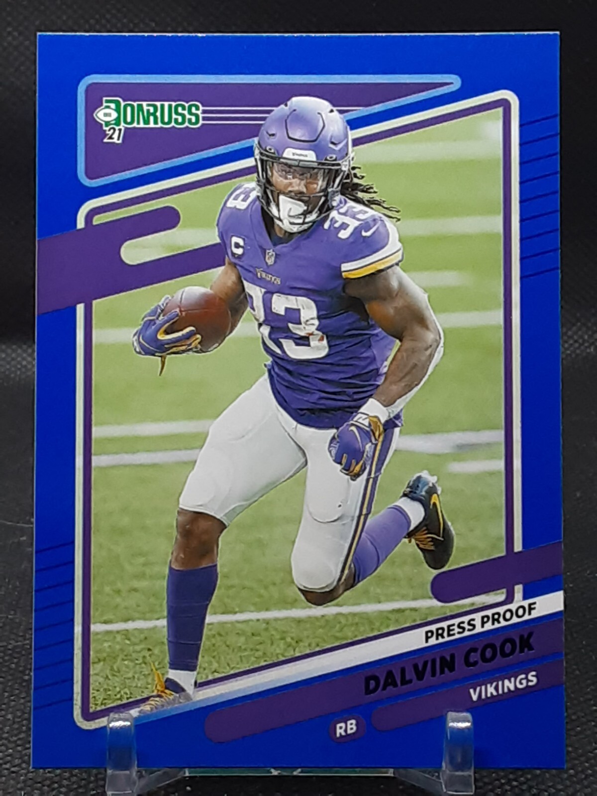 DALVIN COOK 2021 DONRUSS BLUE PRESS PROOF VIKINGS FLORIDA STATE ...