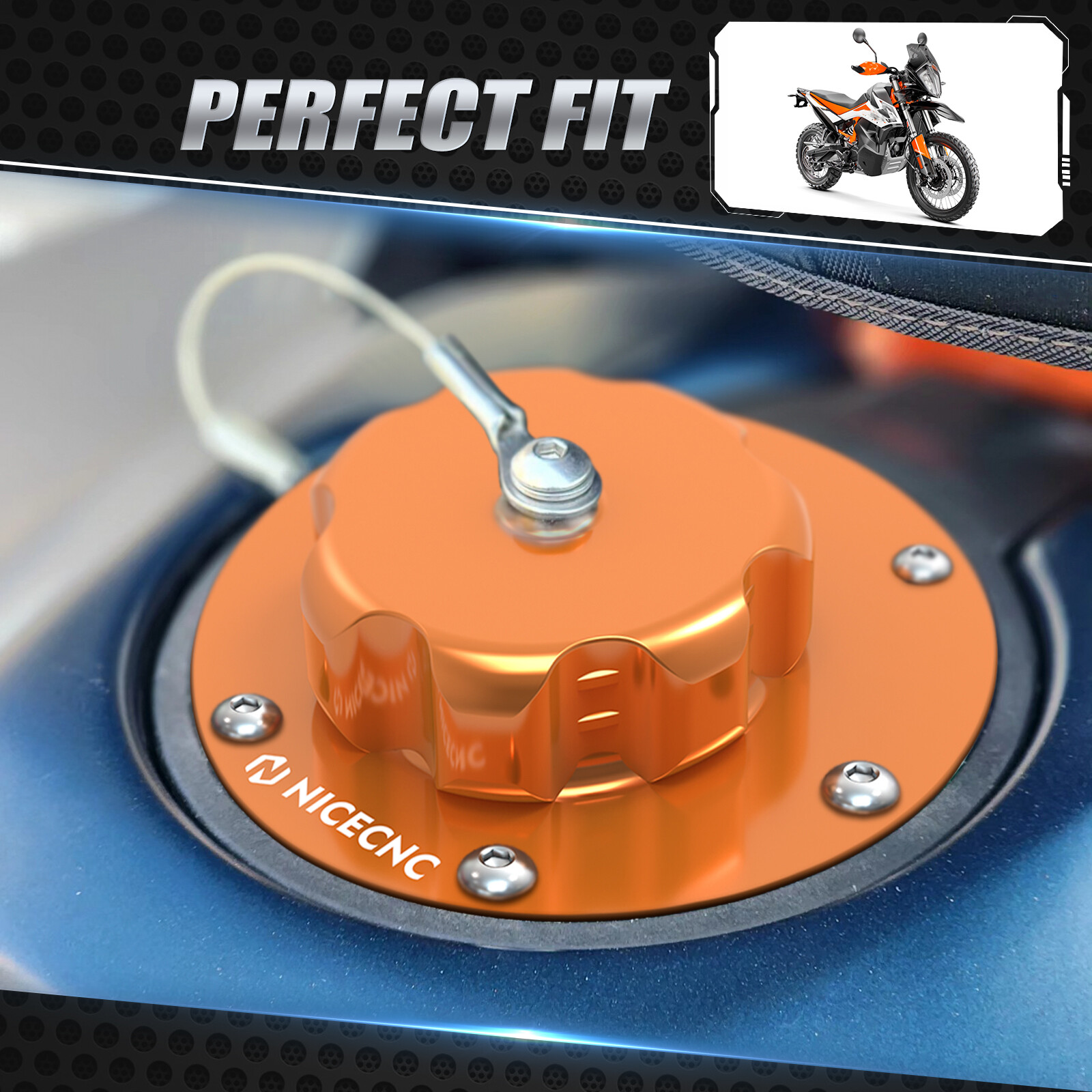 NICECNC Aluminum Tank Fuel Filler Neck Cap For KTM 790/890 Adv R/S ...