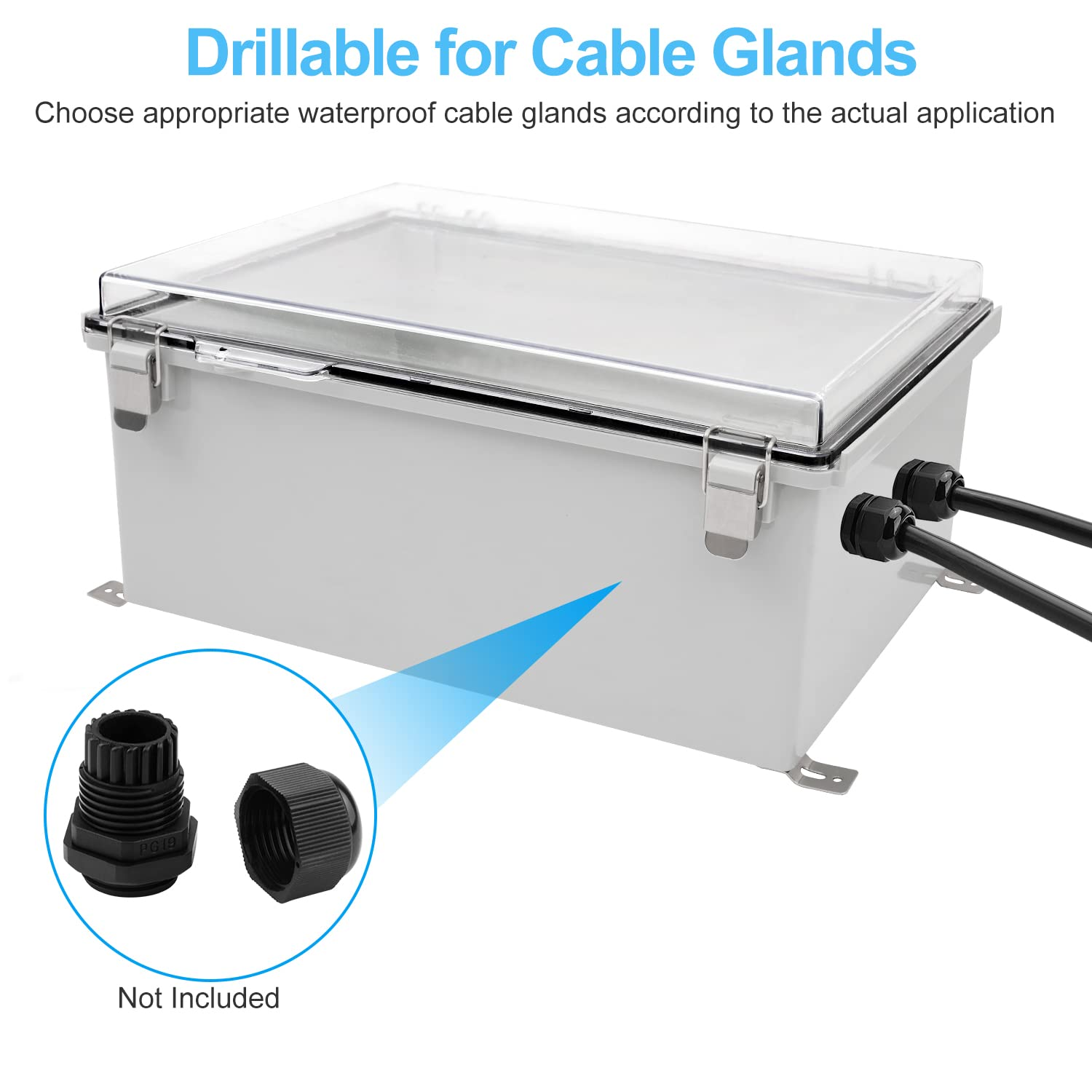 ABS Plastic Electrical Box,400X300X180Mm IP67 Waterproof Outdoor ...