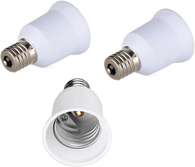 FINELED (Pack-3) E17 to E26 Socket Adapter,Intermediate Base E17 to ...