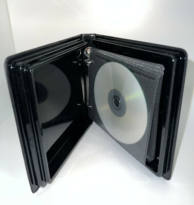 4 Black 10-Disc Two Ring Vinyl Binder Album CD Case w/Black Sleeve, 2 ...
