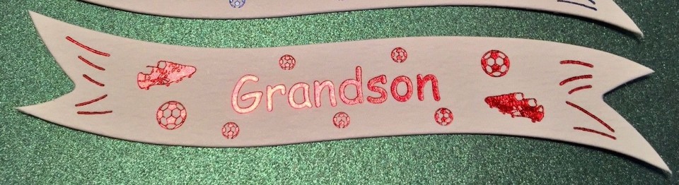 Grandson Football banners/card toppers on 300gsm quality boards pk10 | eBay
