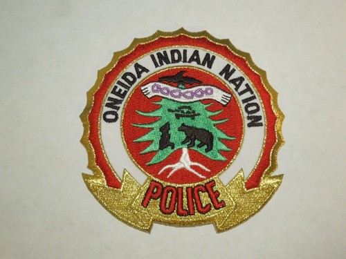 Vintage Oneida Indian Nation Police Force Department Embroidered Iron ...