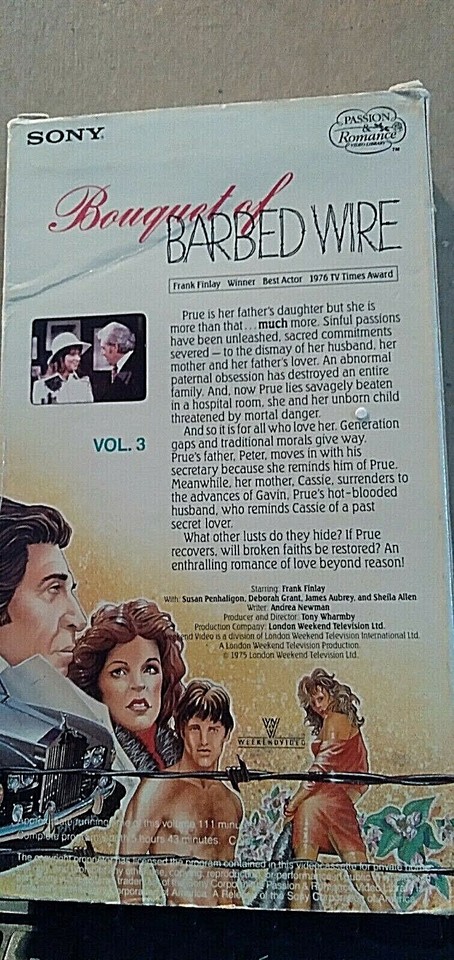 BOUQUET OF BARBED WIRE VOLUME 3 $1.99 VHS FRANK FINLAY,SUSAN PENHALIGON ...