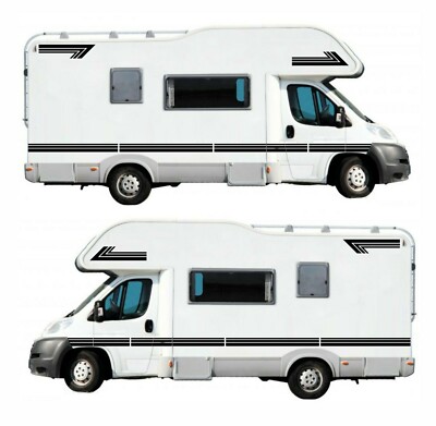 14 Metres Of Black Stripes For Motorhome Caravan Campervan Decal ...
