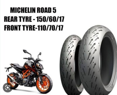 MICHELIN 110/70-R17 & 150/60-R17 Road 5 Radial COMBO PACK 2 TYRES Front ...