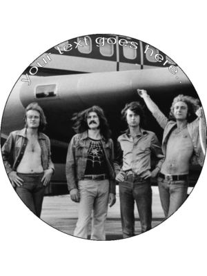 Led Zeppelin music band personalised Wafer or Icing edible Round Cake ...