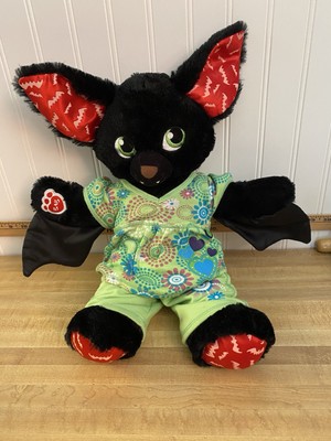 Preowned Build A Bear Boorific Black Vampire Bat Plush Animal 18” | eBay