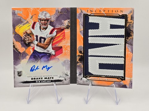2024 Topps Inception Genesis Auto Relic Book Drake Maye RC /15 On-Card ...