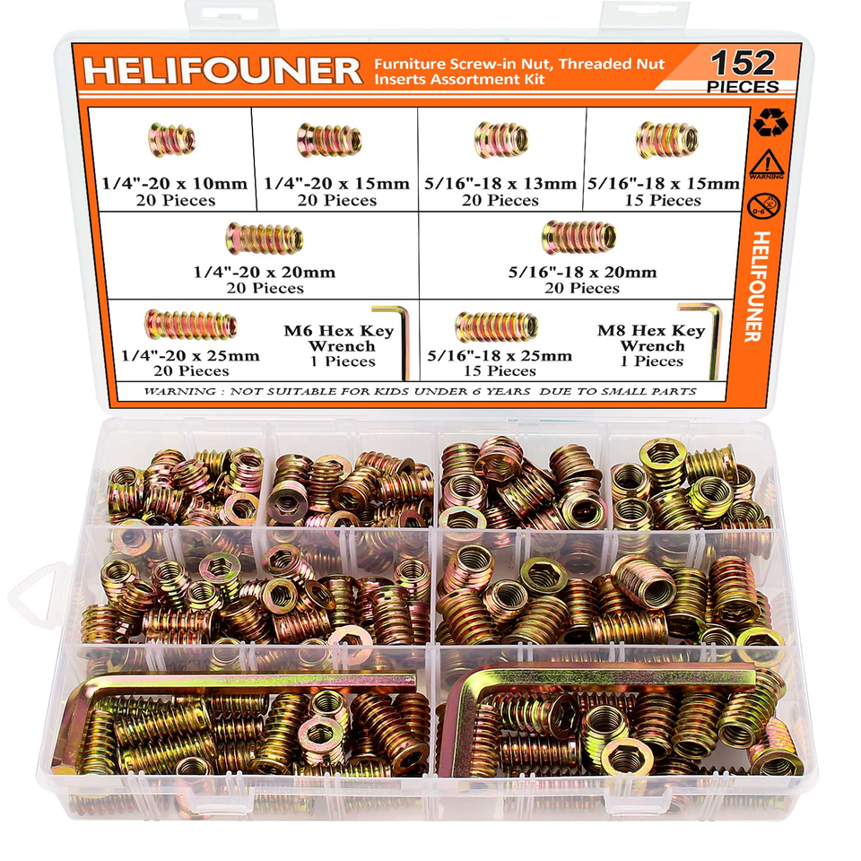 1/4-20, 5/16-18 Threaded Inserts, Wood Inserts, Steel Threaded Inserts ...