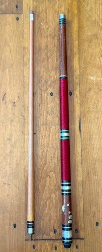 Pool cue stick, red thread grip, 19 oz in good condition. | eBay