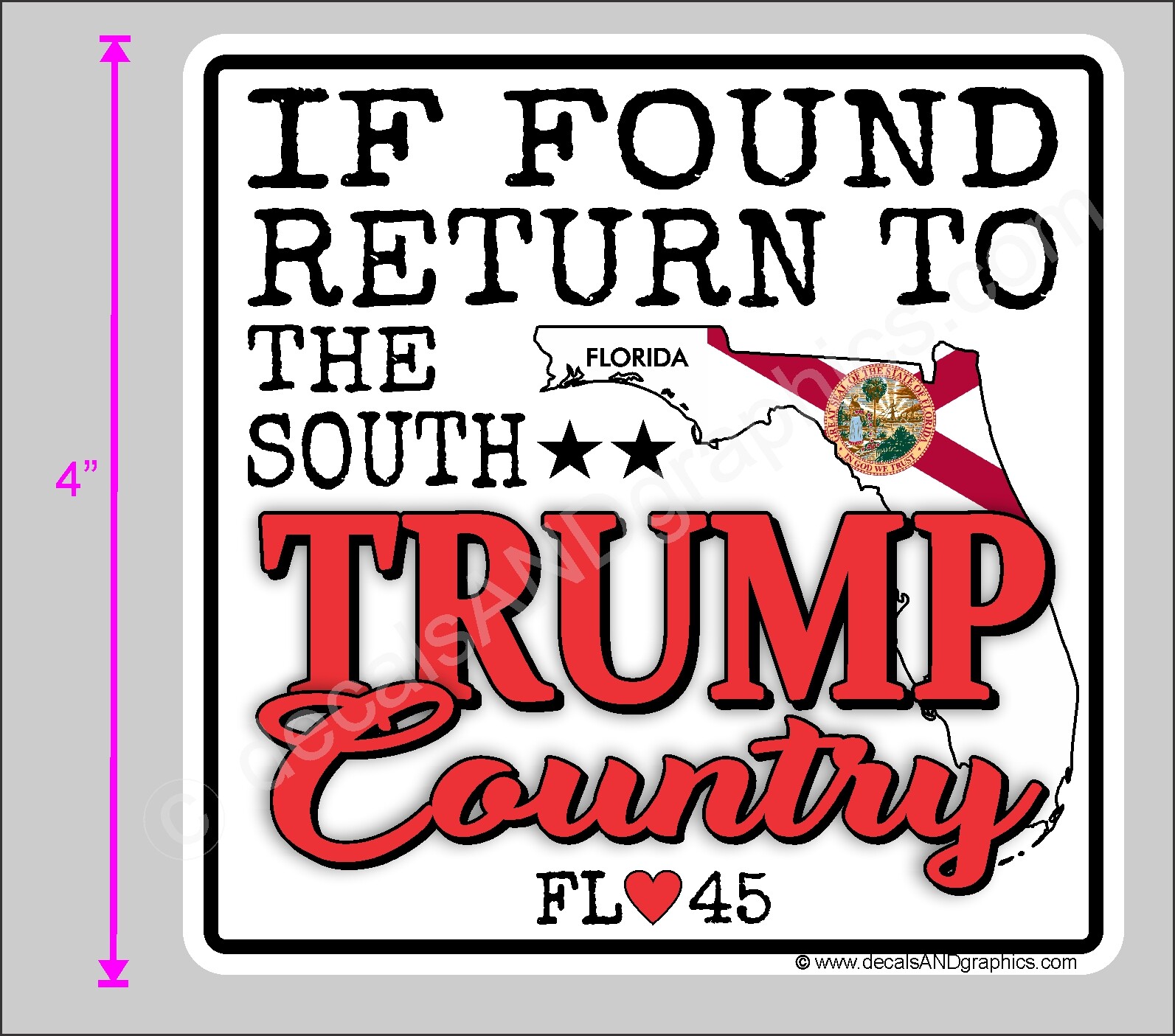 TRUMP 2020 STICKER TRUMP COUNTRY FLORIDA MAGA DEPLORABLE DECAL | eBay