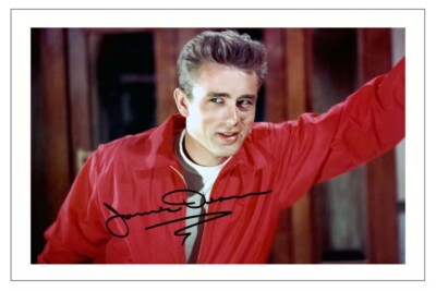 JAMES DEAN Signed Autograph PHOTO Fan Gift Signature Print REBEL ...