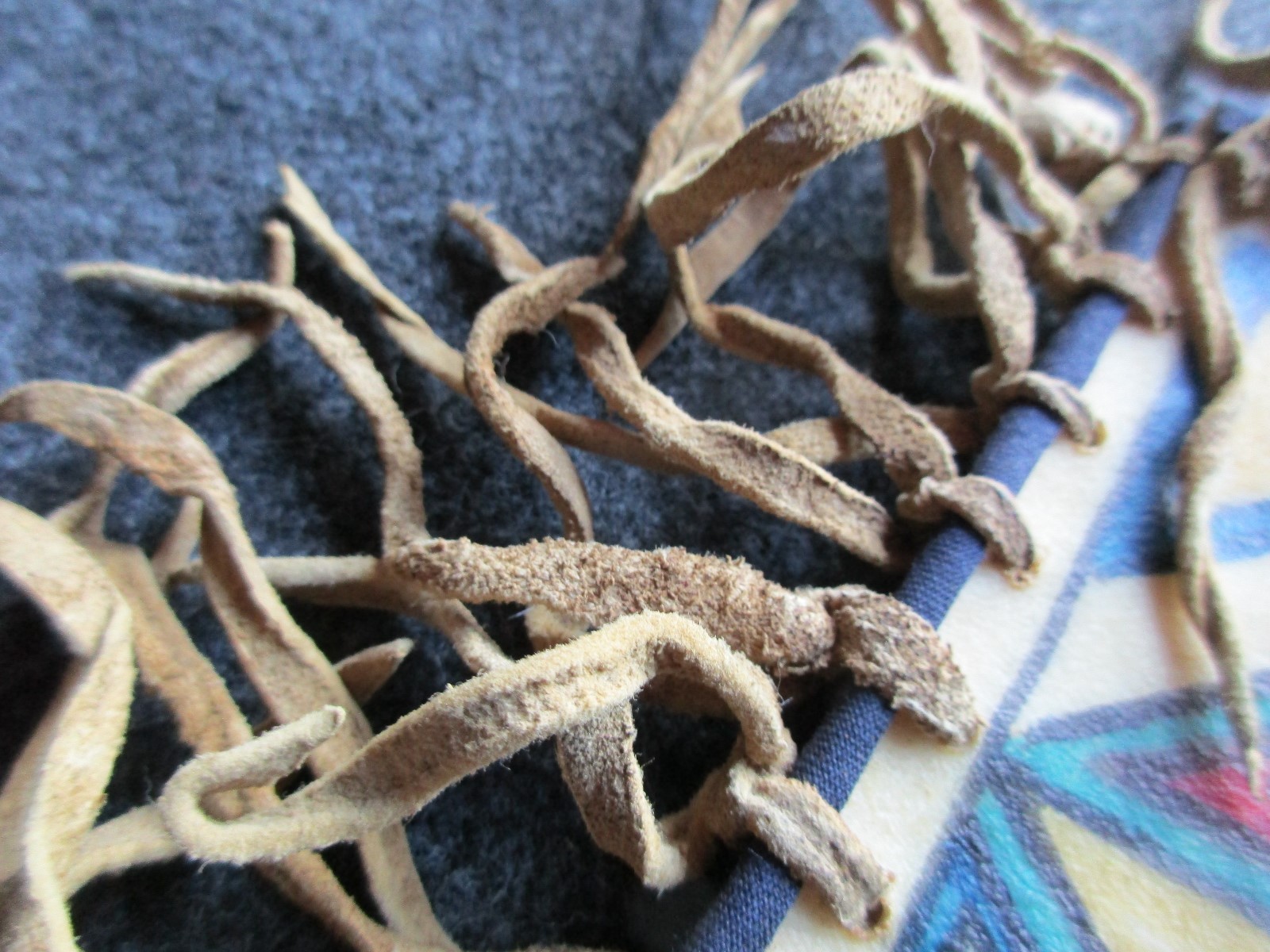 LEATHER SEWN PARFLECHE KNIFE SHEATH, NATIVE AMERICAN SHEATH BUF-1220* ...