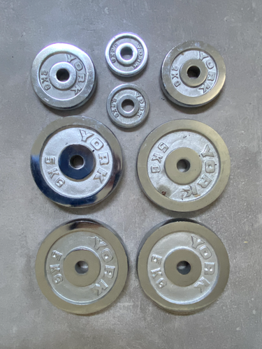 25 KG YORK FITNESS CHROME DISC SET | eBay UK