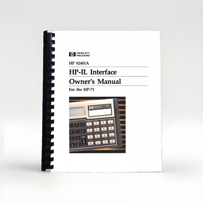 Manual for Hewlett Packard HP 71b Calculator HP-IL Interface | eBay