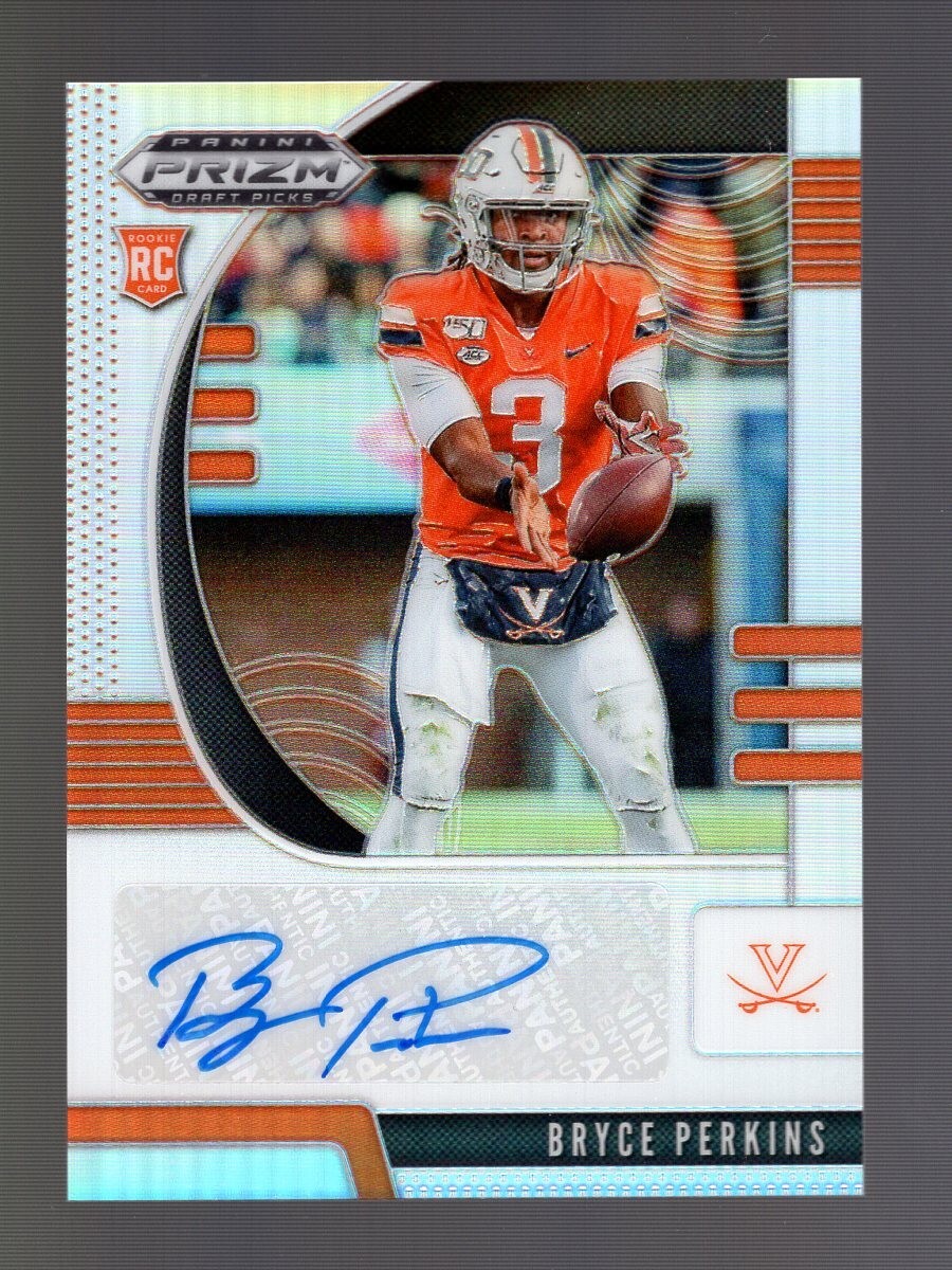 2020 PRIZM SILVER #299 BRYCE PERKINS RC AUTO AUTOGRAPH VIRGINIA ...