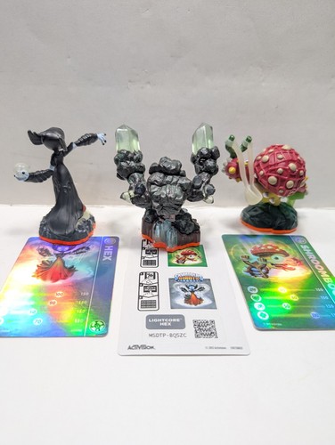 Skylanders Lightcore Lot: Shroomboom, Hex, & Prism Break + Holo Cards ...