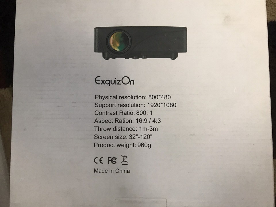 ExquizOn Mini Projector Multimedia Home Theater | eBay