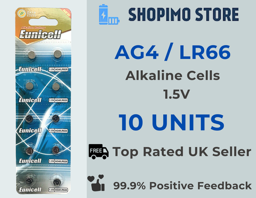 10 X LR66 G4A LR626 L626 1.5v Alkaline AG4 Batteries Coin Cell Watch ...