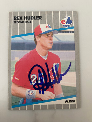 Rex Hudler Autographed 1989 Fleer #380 Montreal Expos | eBay