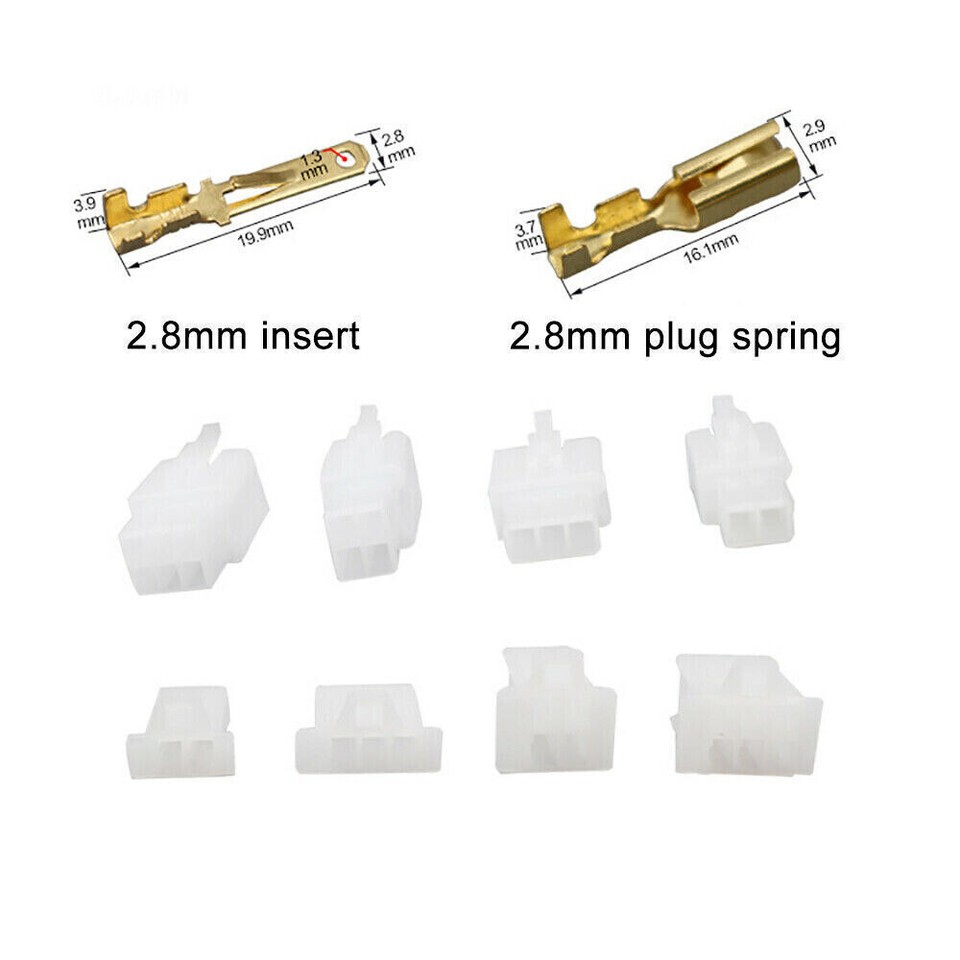 50/480PCS Motorcycle Electrical Connectors 2.8mm 2 3 4 6 Pin Wire ...