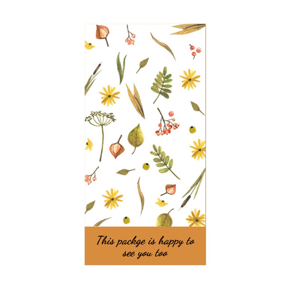 50PCS Season Rectangular Sealing Sticker Gift Packaging Label Plant ...