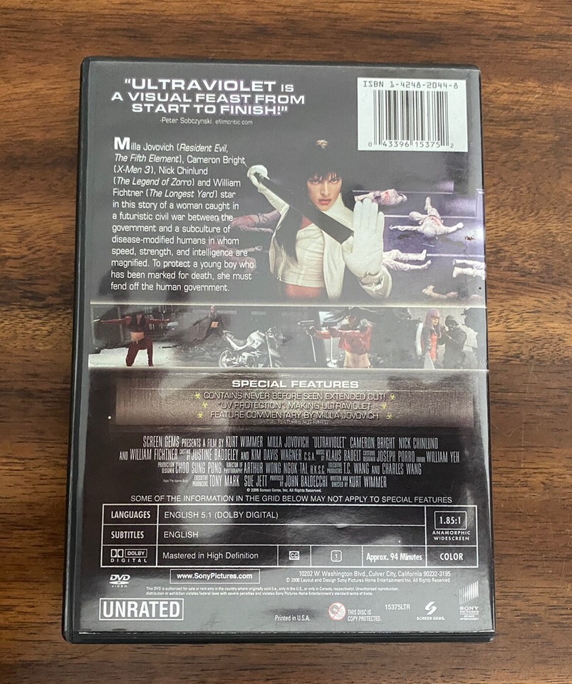 Ultraviolet (DVD, 2006) FREE SHIPPING 43396153752| eBay