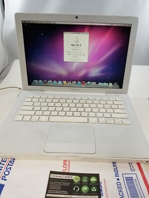 Apple MacBook 13" Mid 2007 Core 2 Duo 2.0GHz 1GB RAM 80GB HDD OSX 10.6. ...