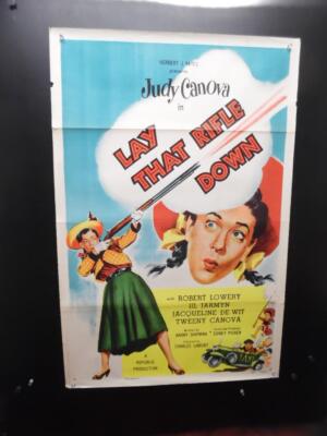 1955 LAY THAT RIFLE DOWN One Sheet Movie Poster Republic Judy Canova ...