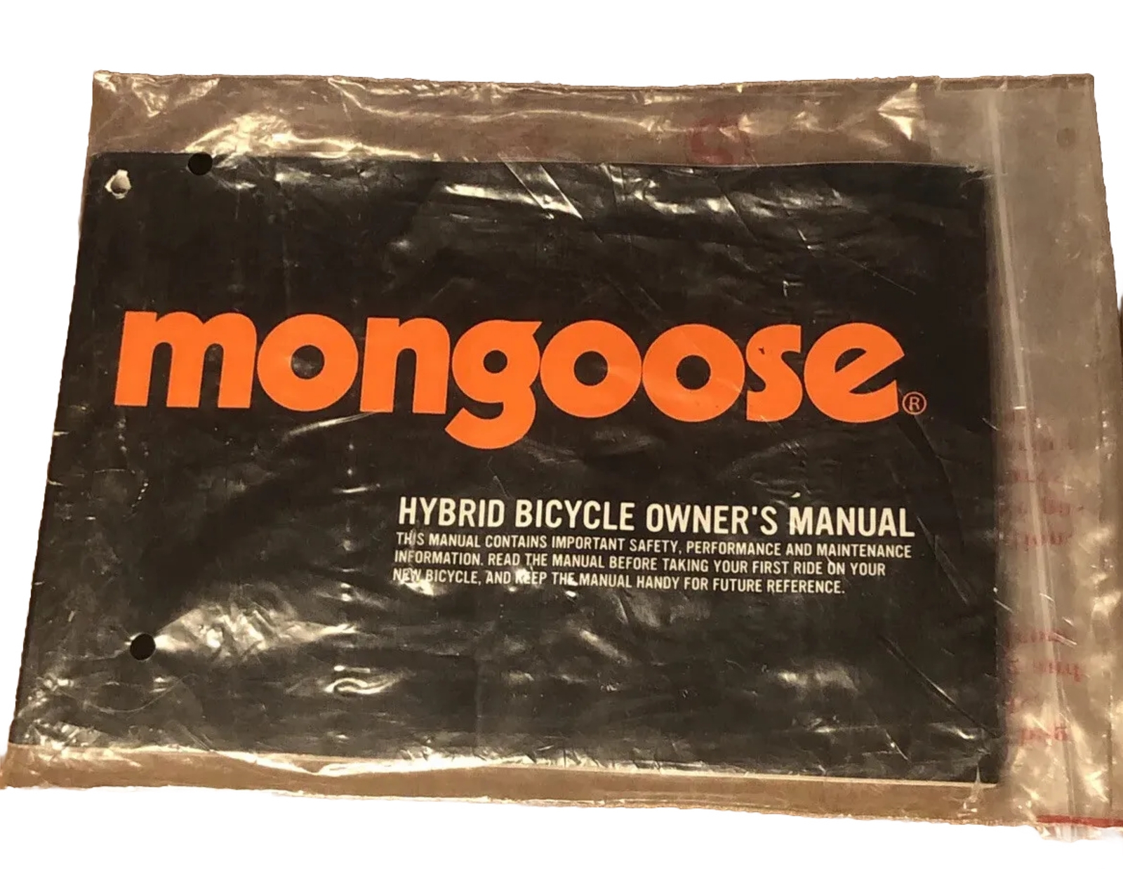 MONGOOSE Hybrid Bicycle Bike Official Owner’s Manual Paperwork 2014 ...