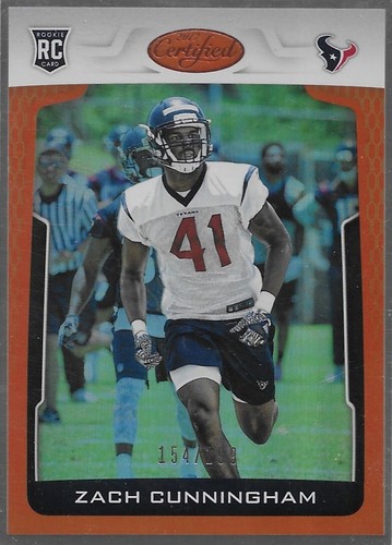 2017 Certified Zach Cunningham #189 Rookies Mirror Orange /199 RC ...