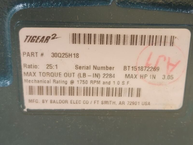 Dodge Tigear 2 Gear Speed Reducer, Gearbox, 30Q25H18, 25:1 | eBay