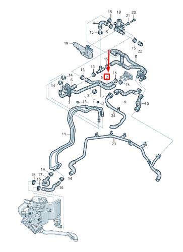 NEW AUDI A4 AVANT B8 ENGINE COOLANT HOSE 8K1265373E ORIGINAL | eBay UK