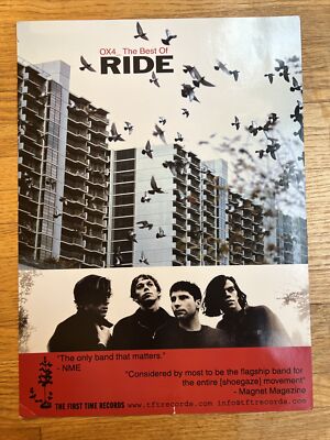 Ride Andy Bell Best of Poster with Swervedriver Promo photo shoegaze | eBay